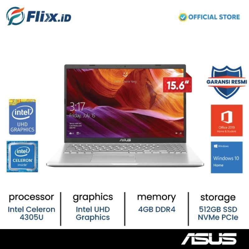 Jual Asus A509fa Fhd453 Fhd454-fhd453 N4305u 4gb 512gb Ssd W10+ohs 15,6 ...