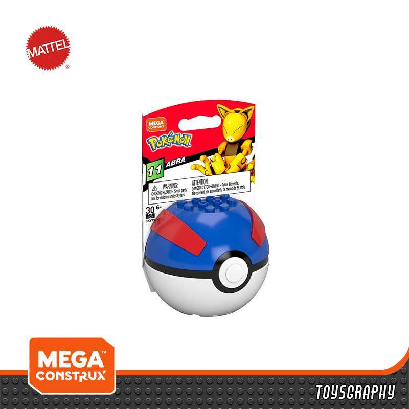Jual Mega Construx Pokemon Pokeball ABRA Lego Bricks Poke Ball Mattel ...