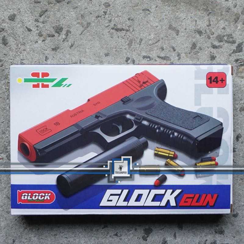 Jual Glock Toy Gun Shell Eject Glok Pistol Mainan Anak Blaster Peluru ...