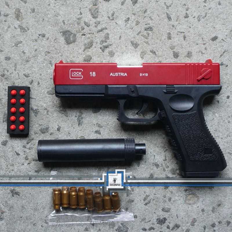 Jual Glock Toy Gun Shell Eject Glok Pistol Mainan Anak Blaster Peluru ...