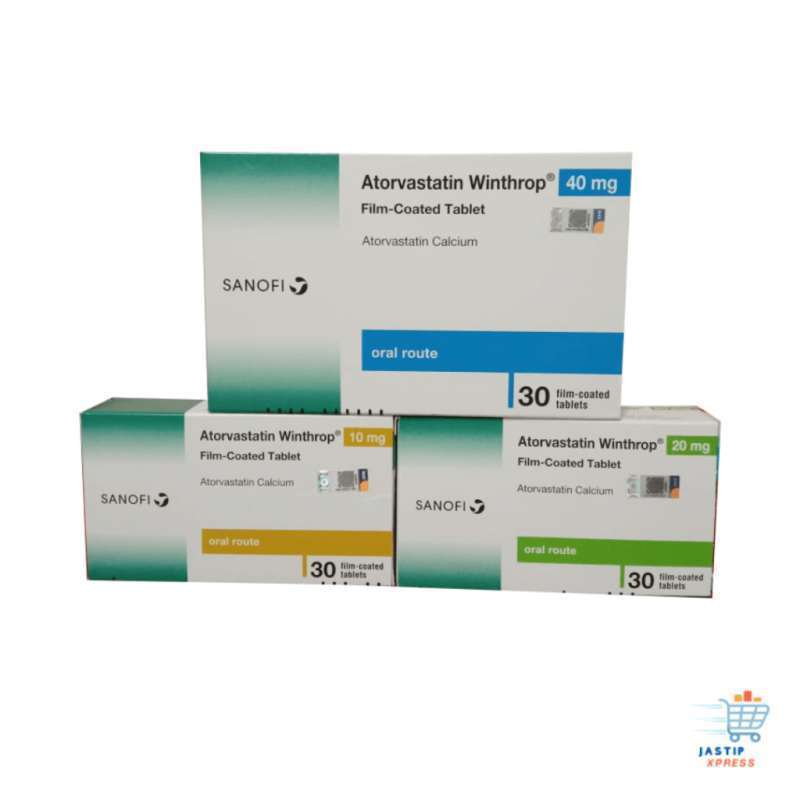 Jual ATORVASTATIN WINTHROP 10mg - 20mg - 40mg 30 Tablets, Warna 40 mg ...