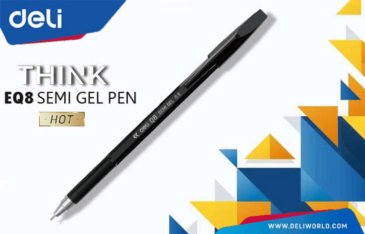 Jual Deli Semi Gel Pen Pulpen Pena semi gel bolpoint Ballpoint tinta ...