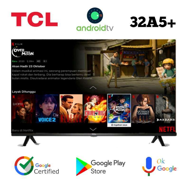 Jual TCL 32A5 Smart LED TV 32 Inch HD Android 9.0 HDR Netflix Youtube ...