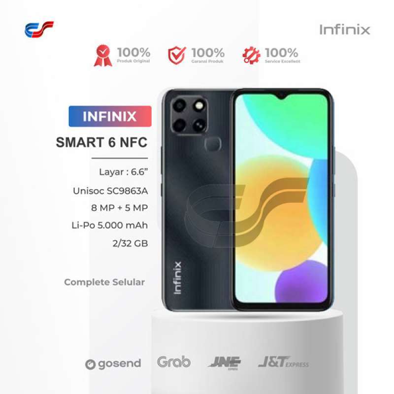 Promo Infinix Smart 6 NFC 2/32GB 2021 Diskon 4% di Seller Complete ...