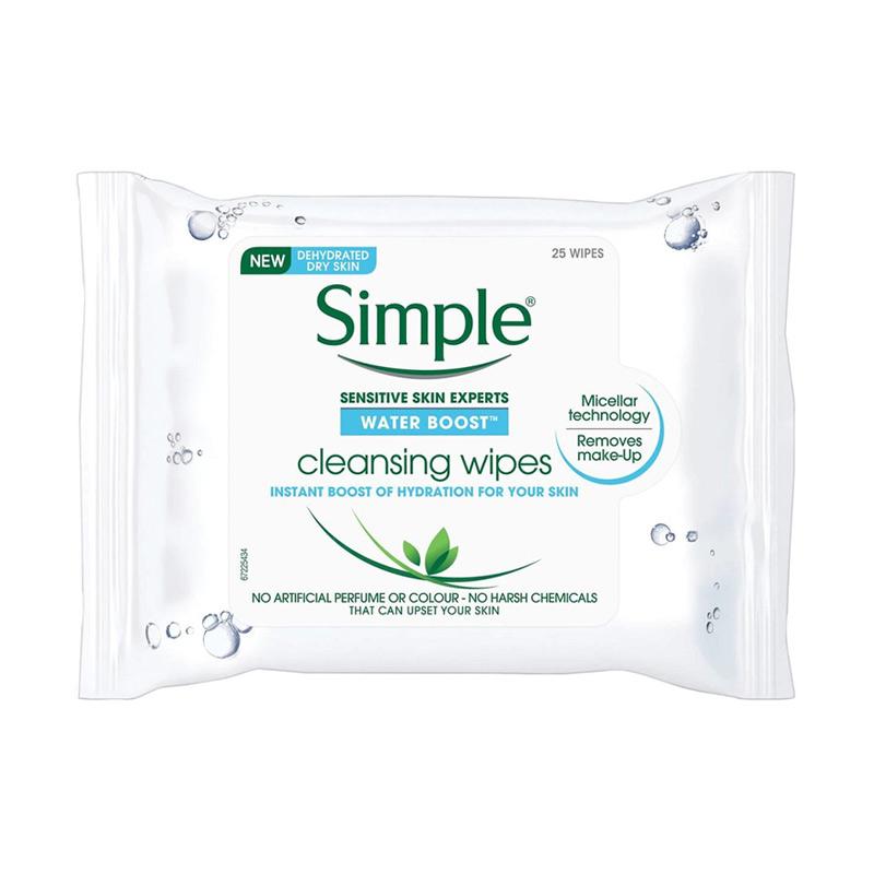 Jual Simple Water Boost Cleansing Wipes [25 Wipes] Di Seller Caramel ...