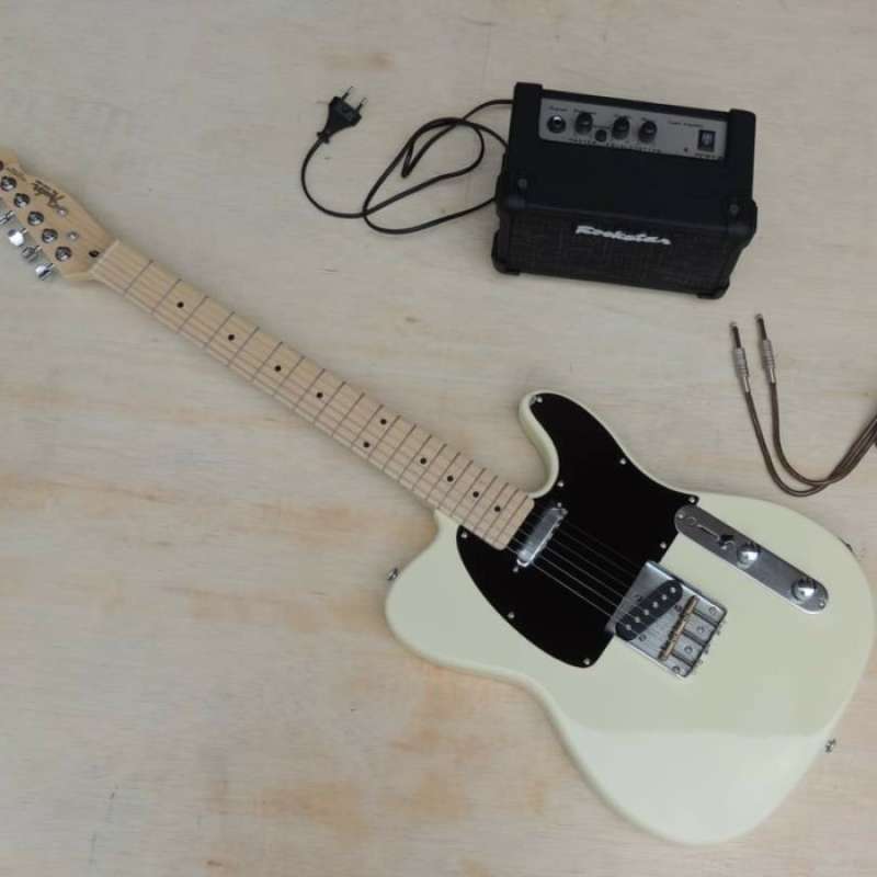 Jual BEST PROMO GITAR FENDER TELECASTER PLUS AMPLI DAN JACK di Seller ...