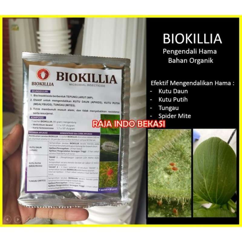 Jual Organik Biokillia 50 Gr Gram Insek Microbial Insektisida Nabati di ...