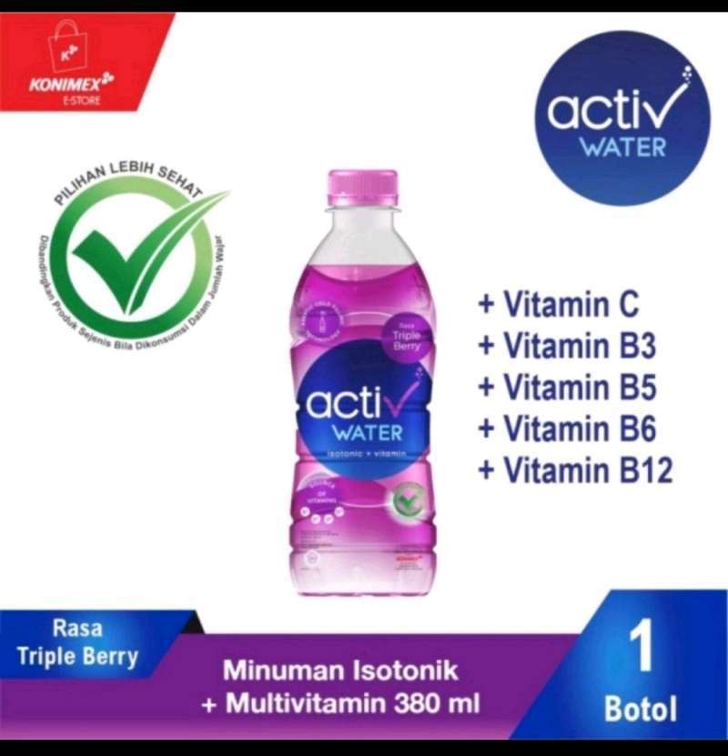 Jual Activ Water 380 Ml Minuman Isotonik Dan Multivitamin [ Dus / Botol ...