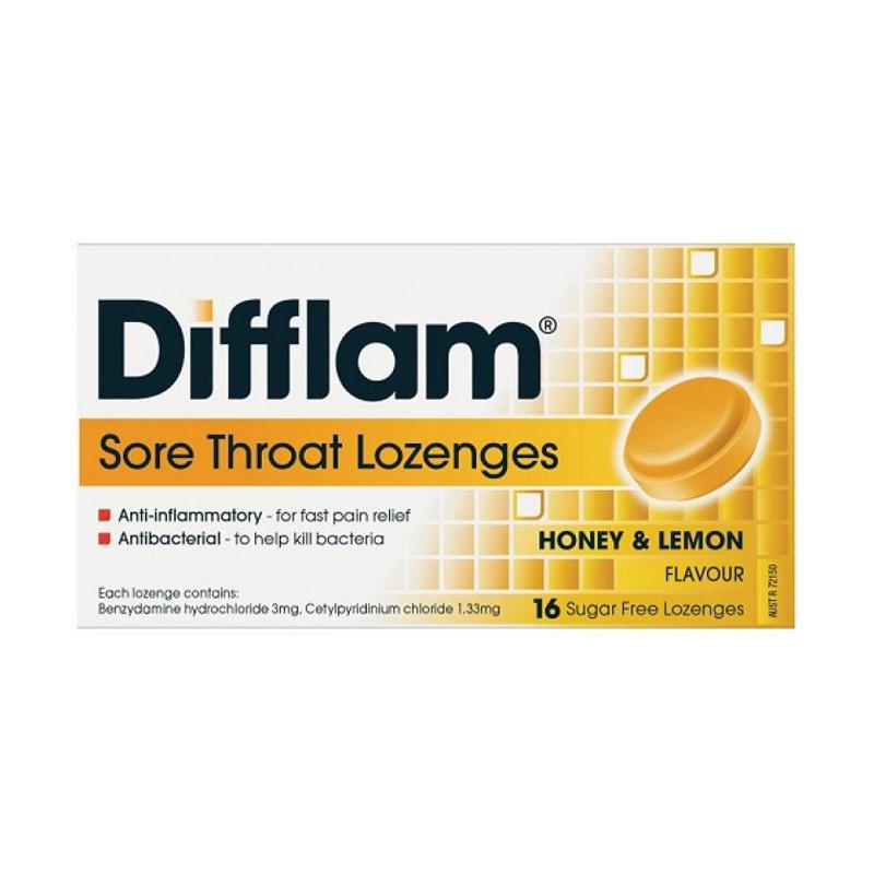 Jual Difflam Sugar Free Honey and Lemon 16 Lozenges di Seller Mega ...