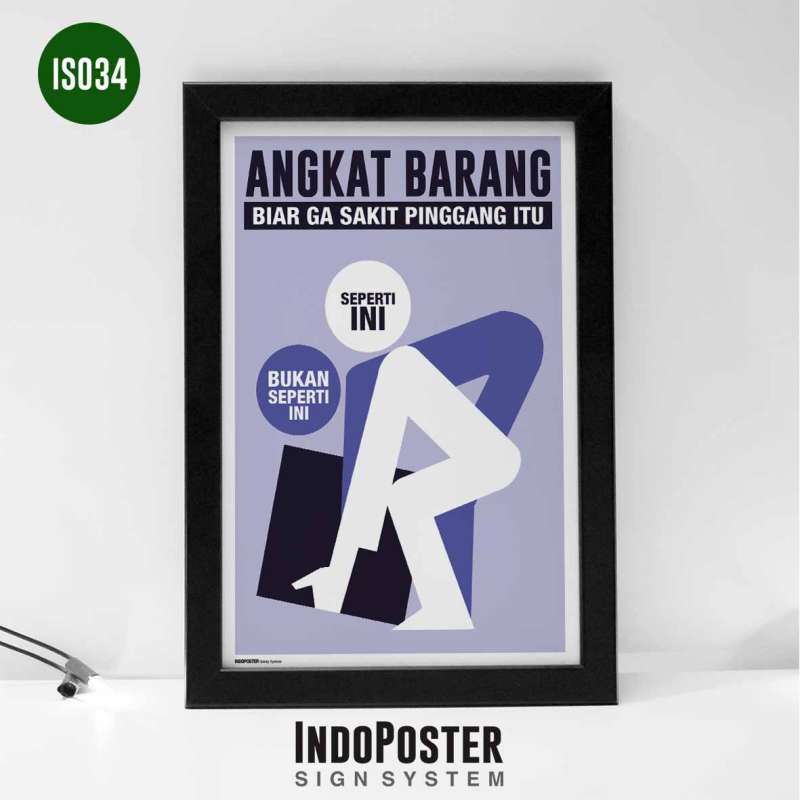 Jual Poster K3 Safety Manual Handling Angkat Barang A3 45x30cm Di ...