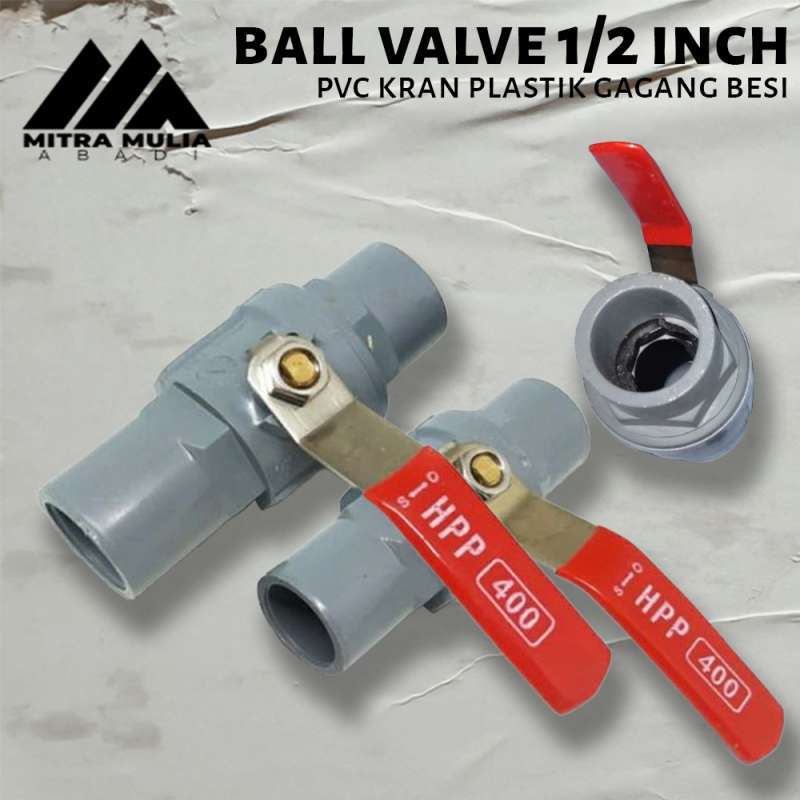 Jual Ball Valve 1/2 Inch Gagang Besi l Stop Kran Keran Pvc Handle Besi di Seller ...