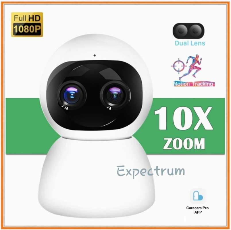 Promo IP Camera / IPCAM CARE CAM 1080P, 2MP x 2 LENS. Hybrid Zoom 10x ...