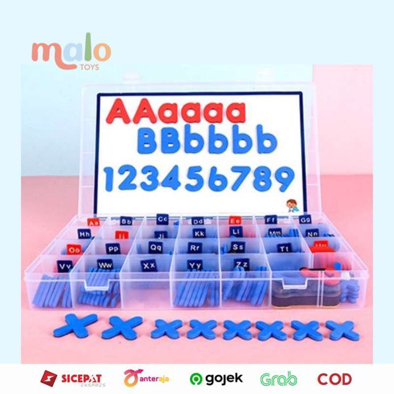 Jual Movable Alphabet [SET LENGKAP] Magnetic Letters Numbers 237pcs Eva ...