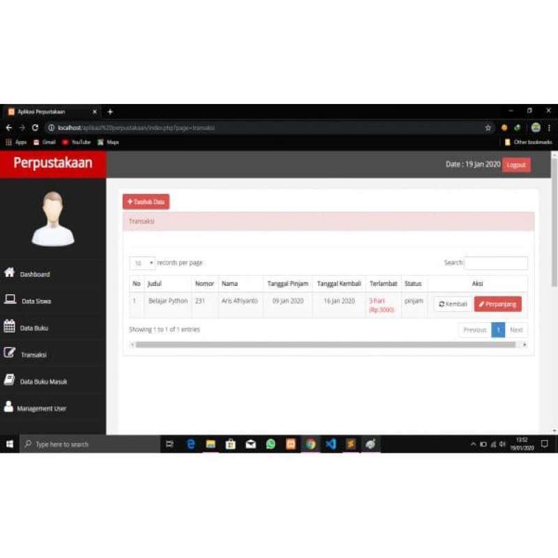 Jual Source Code Aplikasi Perpustakaan (PHP Dan MySQL) di Seller P-Store Net - Karangsoko, Kab ...