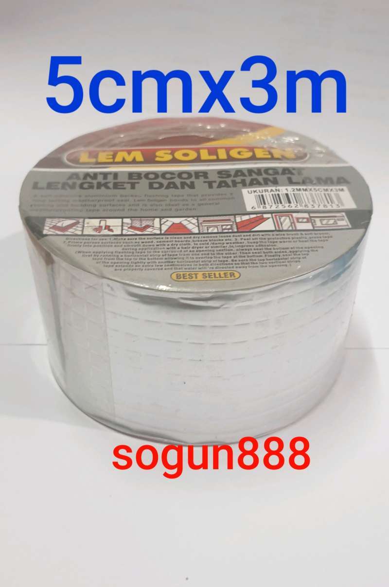 Jual Lakban Talang Soligen .tambal Seng. Solasi Anti Bocor. Lem Talang. Dimensi 1,2mmx 5cm X ...