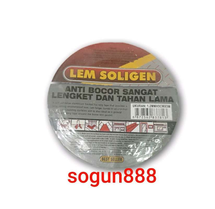Jual Lakban Talang Soligen .tambal Seng. Solasi Anti Bocor. Lem Talang. Dimensi 1,2mmx 5cm X ...