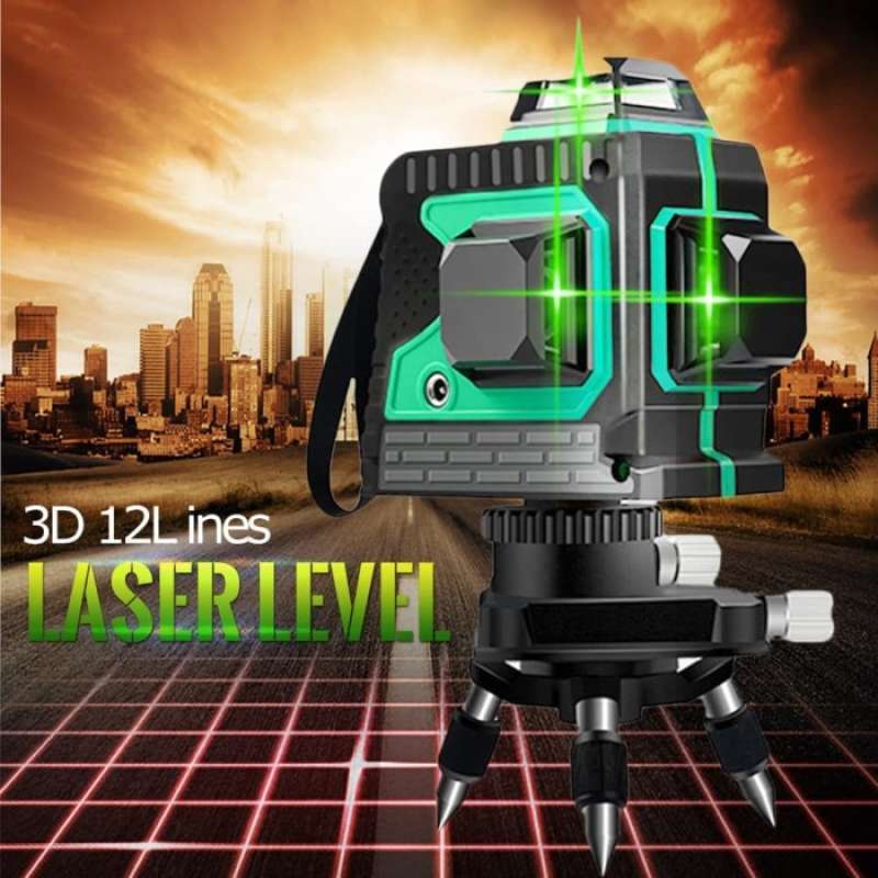 Promo Self Leveling 3D Meter Laser Green Beam Alat Ukur Bangunan - red ...