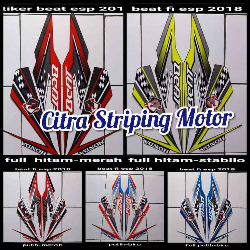 Promo STICKER STRIPING LIS LES BODY MOTOR HONDA BEAT FI 2018 ECO ESP ...