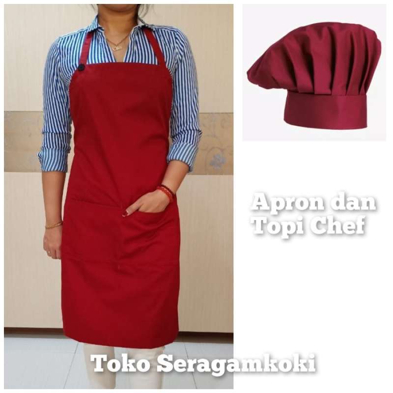 Jual BEST PROMO CELEMEK DAN TOPI CHEF di Seller Store Hanzo - Karet ...