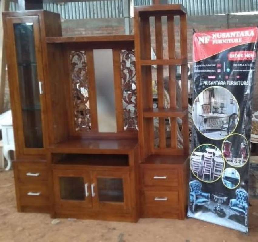 Jual Bufet Partisi Kayu Jati Model Minimalis Partisi Minimalis Kayu ...