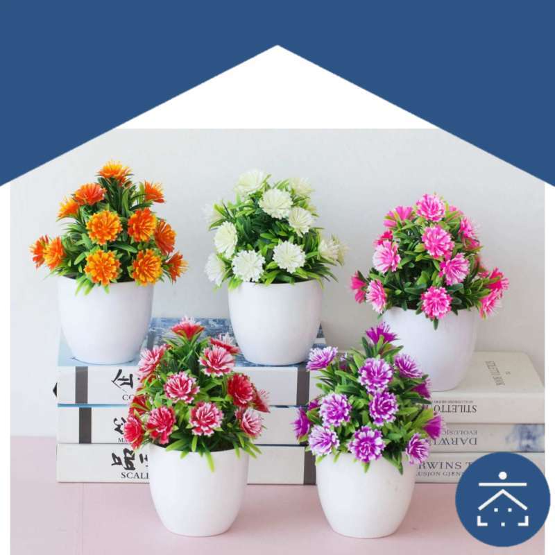 Jual Vas Bunga Plastik Pot Bunga Tanaman Hias Artificial Aglonema Daun ...