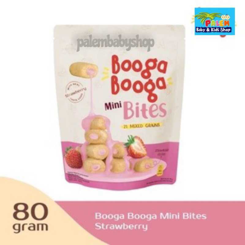 Jual Booga Booga Mini Bites Strawberry/snack Anak Dan Dewasa 80gr Di ...
