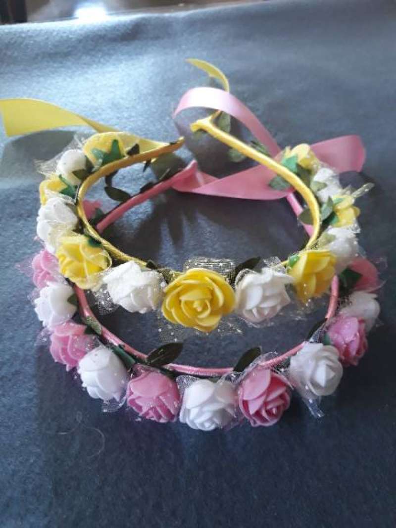 Jual Bando Bunga Double Warna Bisa Untuk Anak2 Dan Dewasa, Untuk ...