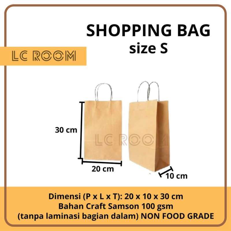Jual Shopping Paper Bag Tas Kertas Coklat Tenteng Hampers Gift ...