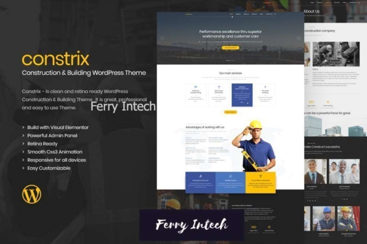 Promo CONSTRIX - CONSTRUCTION & BUILDING WORDPRESS THEME Diskon 10% di Seller Ferry Intech ...