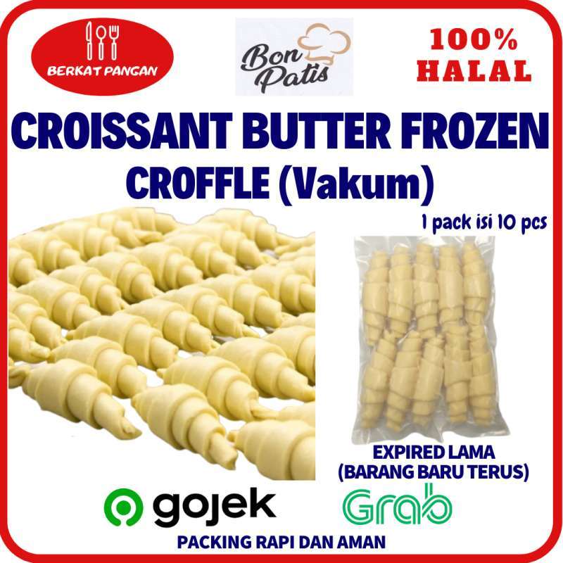 Jual BONPATIS Croissant Dough Croffle Frozen full butter 30gr isi 10 ...