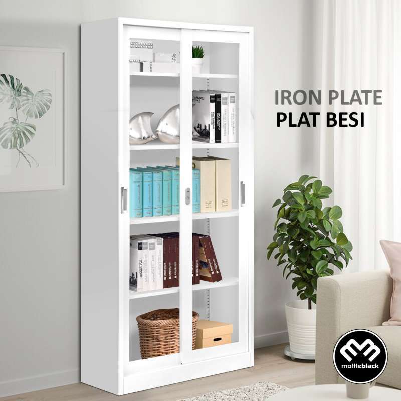 Promo Blackmabel - Lemari Rak Kabinet Buku Piala Pajangan Full Kaca dan ...