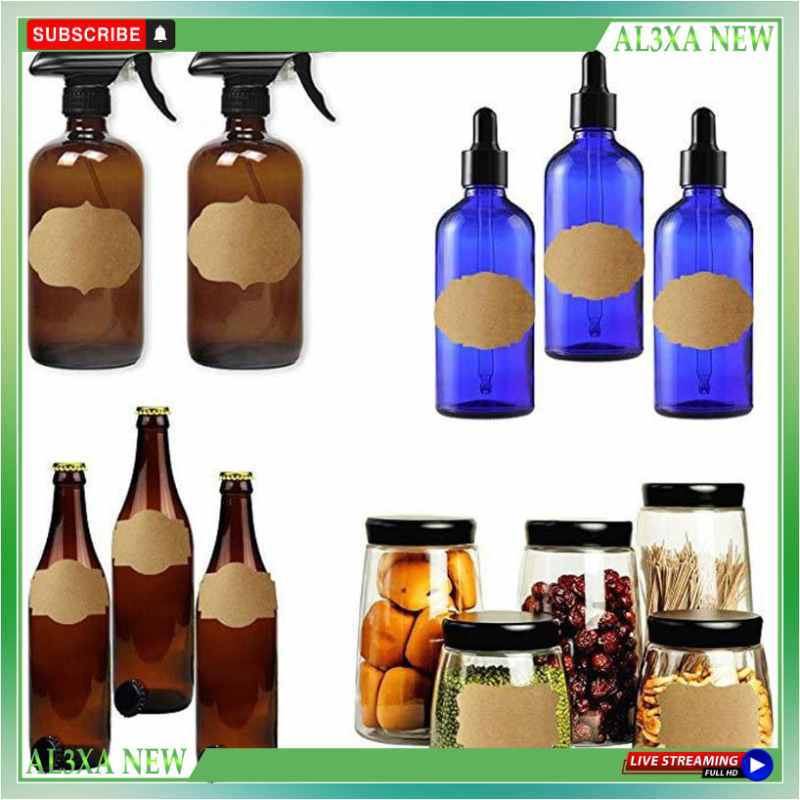 Promo 300Pcs Stiker Label Segel Botol Mason Jar Kaca Kosong Kemasan Ku ...