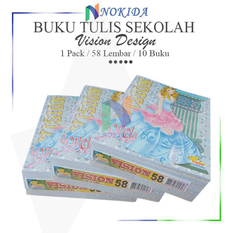 Jual Nokida Buku Tulis Vision 58 Lembar [1 Pack] / Catatan / Tugas ...