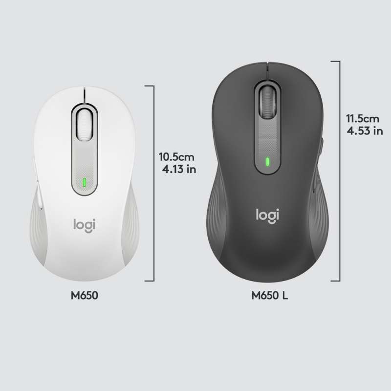 Promo Logitech Signature M650 - M650l - M650 L Mouse Wireless Bluetooth ...