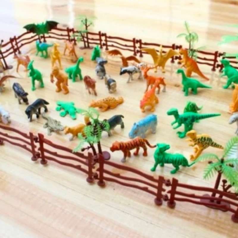 Jual MAINAN ANAK SET MINIATUR KEBUN BINATANG DAN DINOSAURUS - ZOO ...