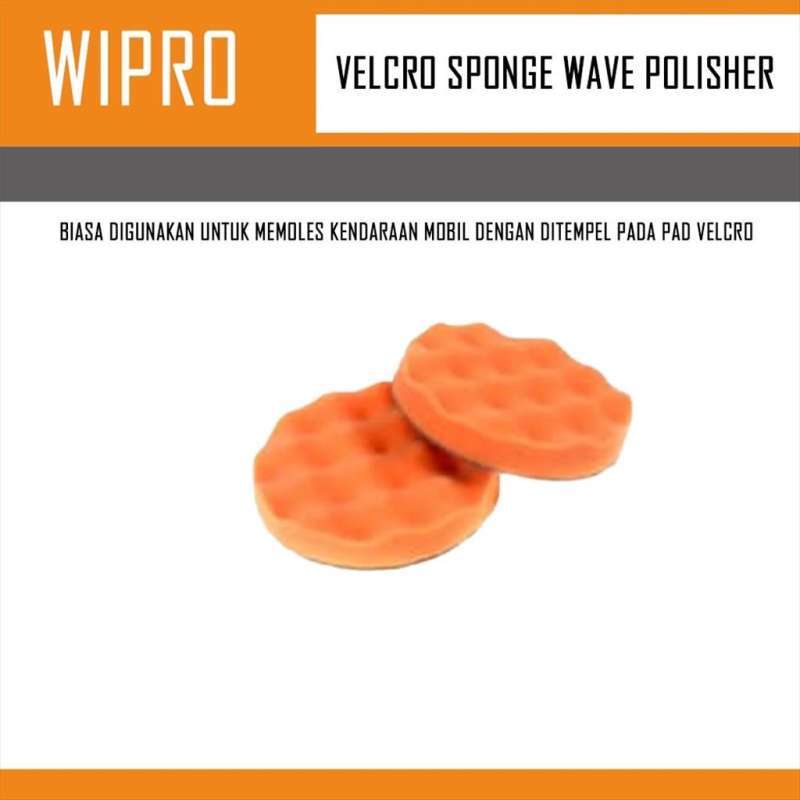Jual Velcro Sponge Wave Polisher Spon Poles Bergelombang Wipro 5'' (C07 ...