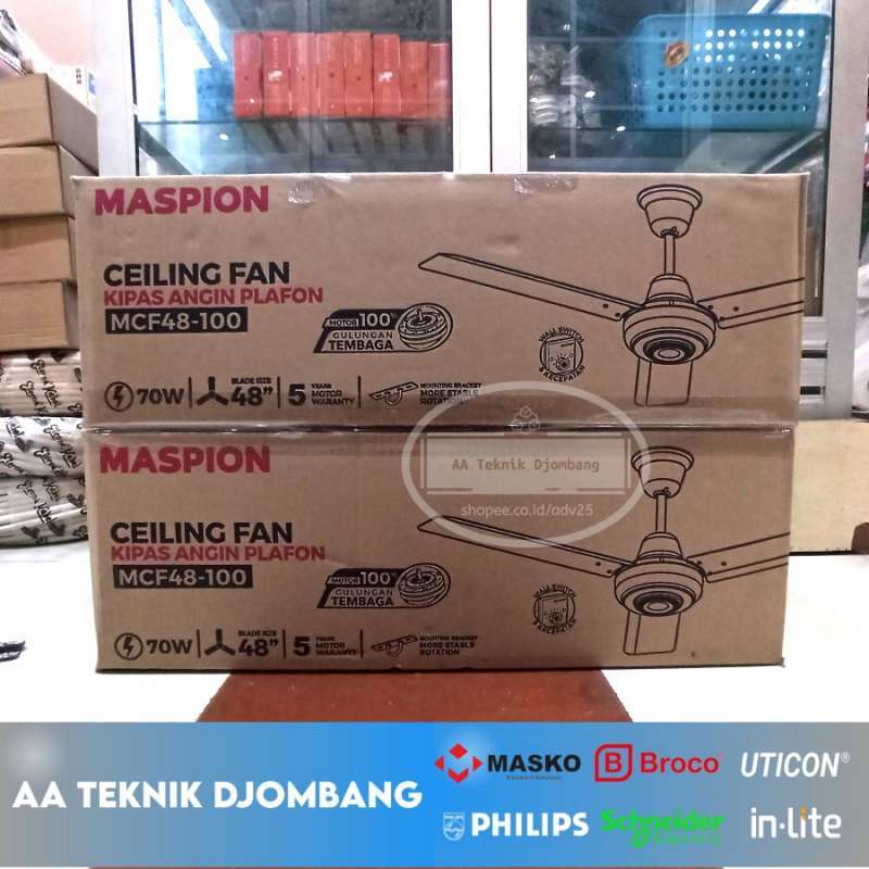 Promo Maspion Kipas Angin Baling Ceiling Fan 48in - Saklar Besi MCF48 ...