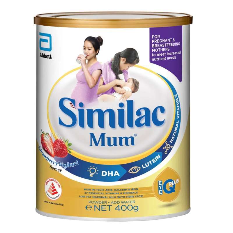 Jual Abbott Similac Mum Low Fat Maternal Milk Powder Strawberry 400g Di ...