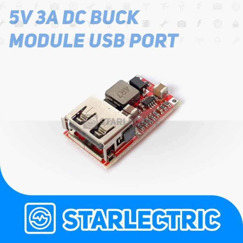 Jual STEP DOWN BUCK CONVERTER CHARGER MODUL 5V 3A INPUT DC 6-24V di ...