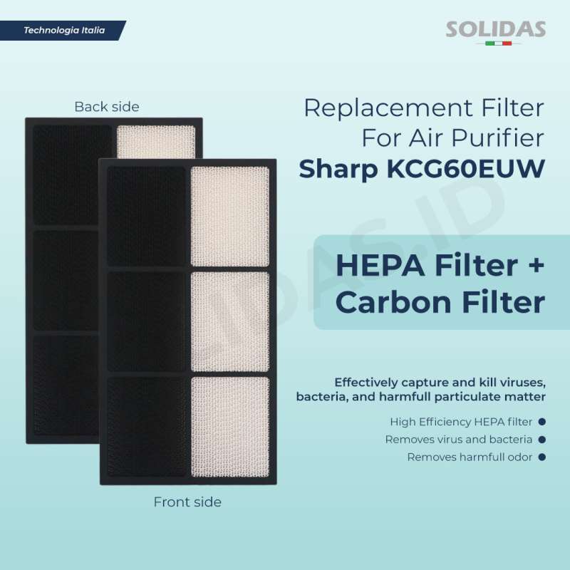 Jual Replacement Filter Air Purifier Sharp Kcg 60 (fz-g60dfe) / Hepa ...