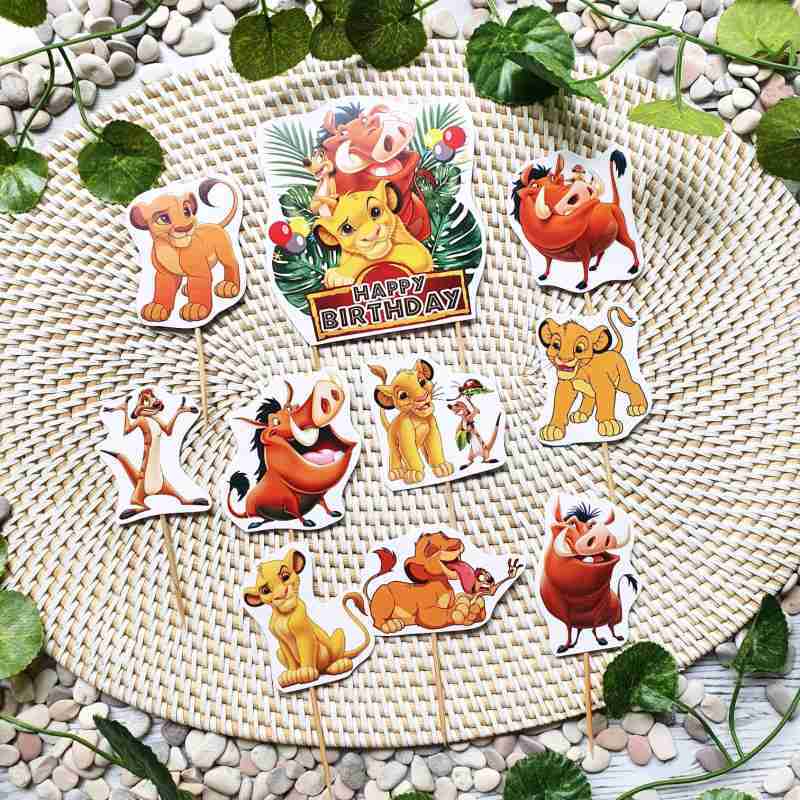 Jual Simba Timon Pumbaa Lion King Birthday Cake Topper 1 set di Seller ...