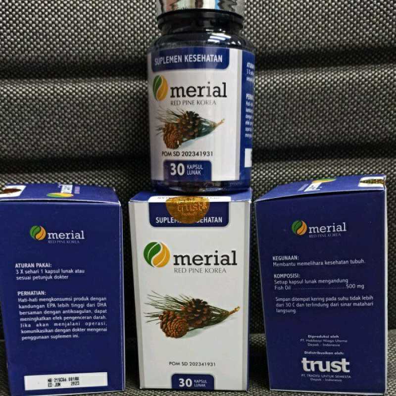 Jual Merial Fish Oil Minyak Ikan Dengan Ekstrak Pinus Merah Red Pine ...