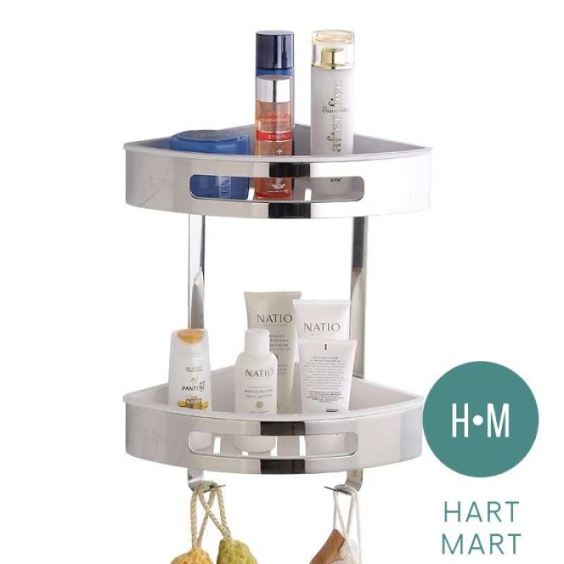 Jual RECOMMEND Rak Sabun Susun Sudut Kamar Mandi Stainless di Seller ...