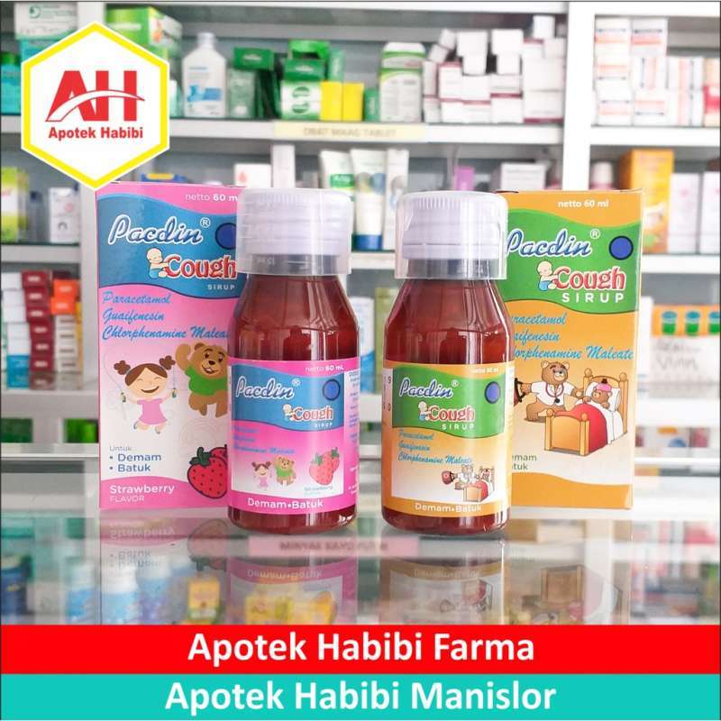 Promo PACDIN PAKDIN COUGH SIRUP 60 ML RASA ORIGINAL DAN STRAWBERRY ...