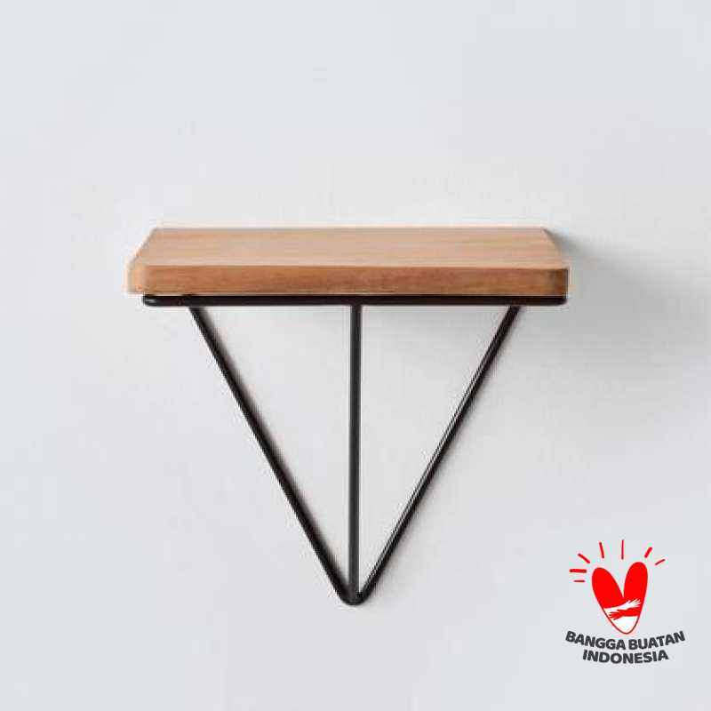Jual NO BRANDS [JMP] Rak Mini Besi Segitiga Ambalan Hambalan Kayu Rak ...