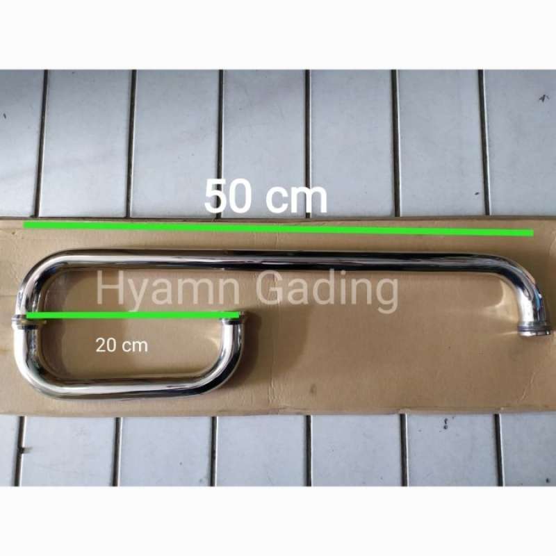 Jual Handle pintu kaca Shower Polos Ukuran 25x200x500mm di Seller ...