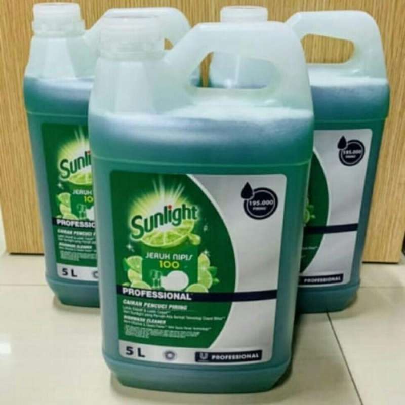 Jual Sunlight Sabun Cuci Piring Professional Jeruk Nipis Jerigen 5 LTR di Seller Vianota Store ...