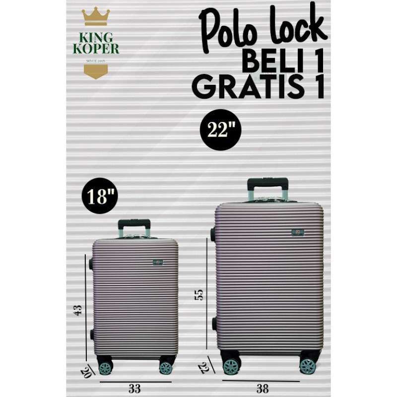 Jual Koper Set 18+22 Inch Polo Lock Ukuran Bagasi/ukuran Cabin Koper ...