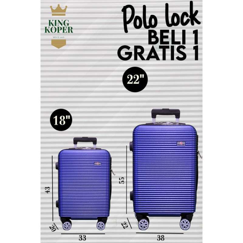 Jual Koper Set 18+22 Inch Polo Lock Ukuran Bagasi/ukuran Cabin Koper ...