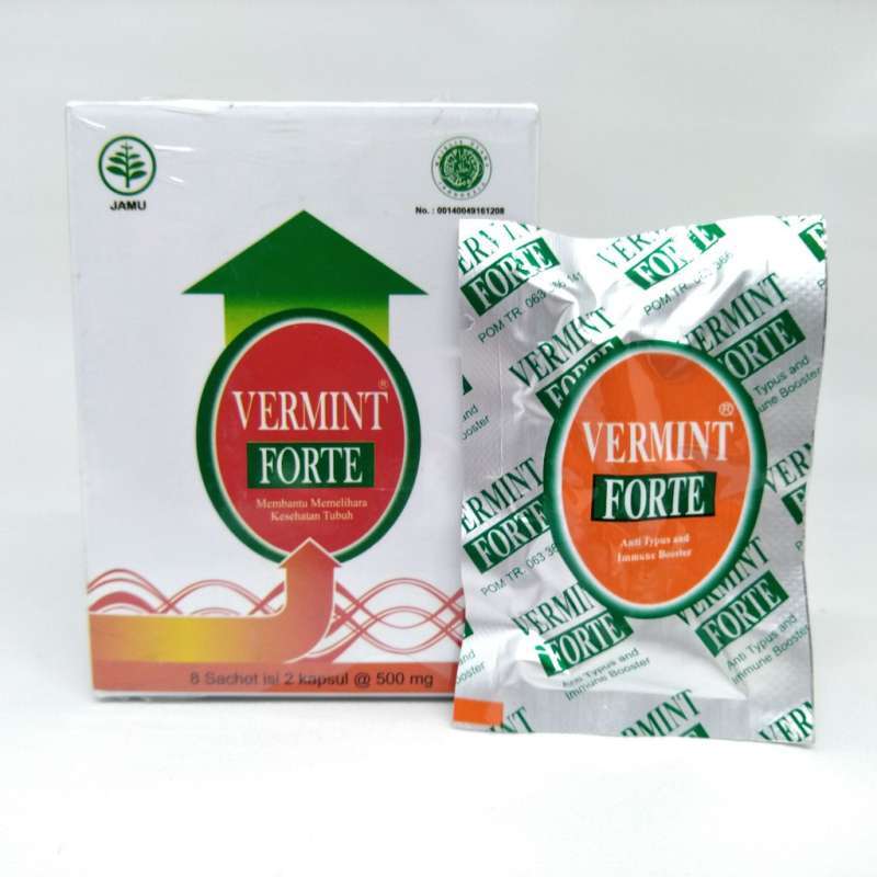 Jual Vermint Forte Kapsul Cacing Obat Sakit Tipes Tipus Typus Demam ...
